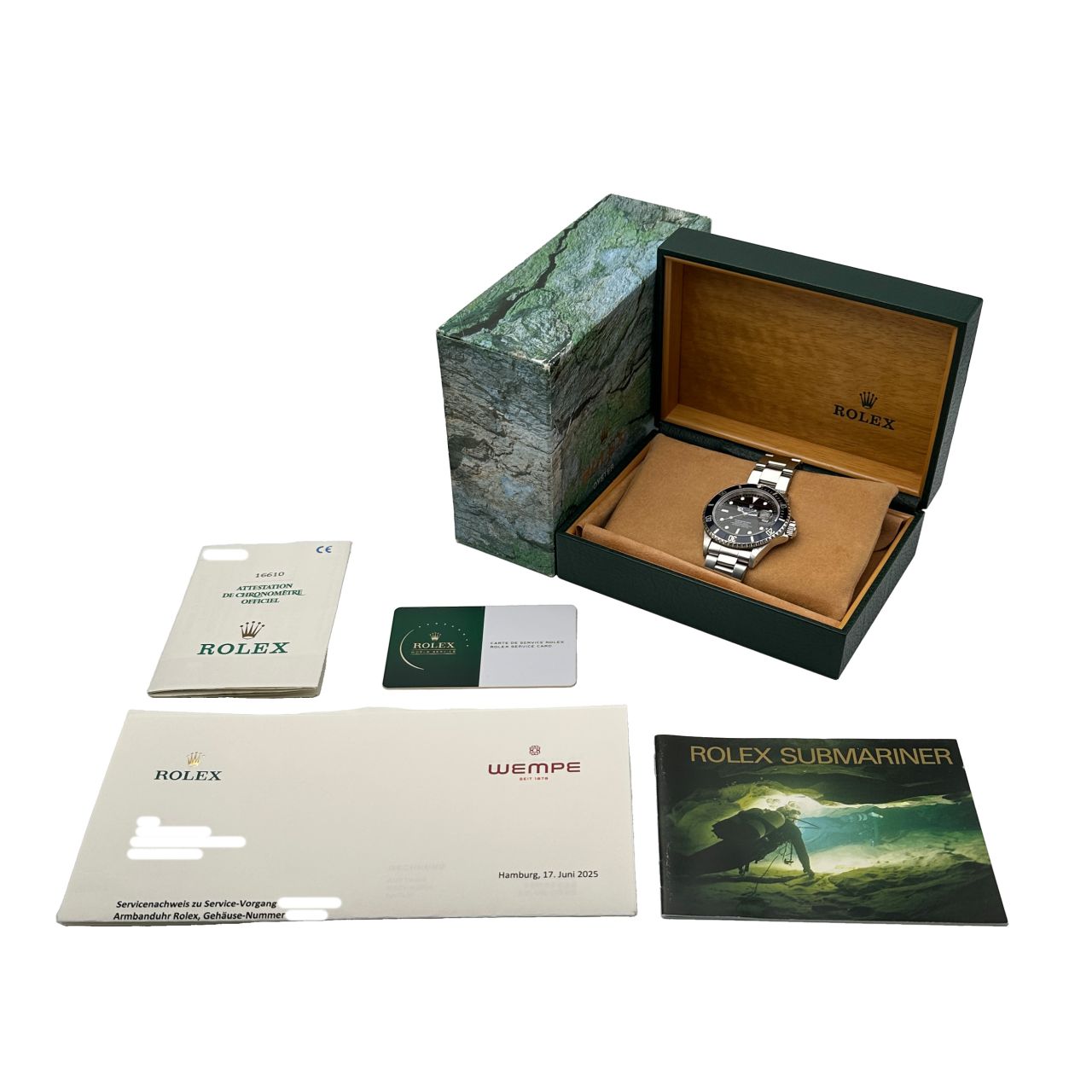 Rolex Submariner Date 40 Ref. 16610 Tritium Dial Edelstahl 1996 Full ...